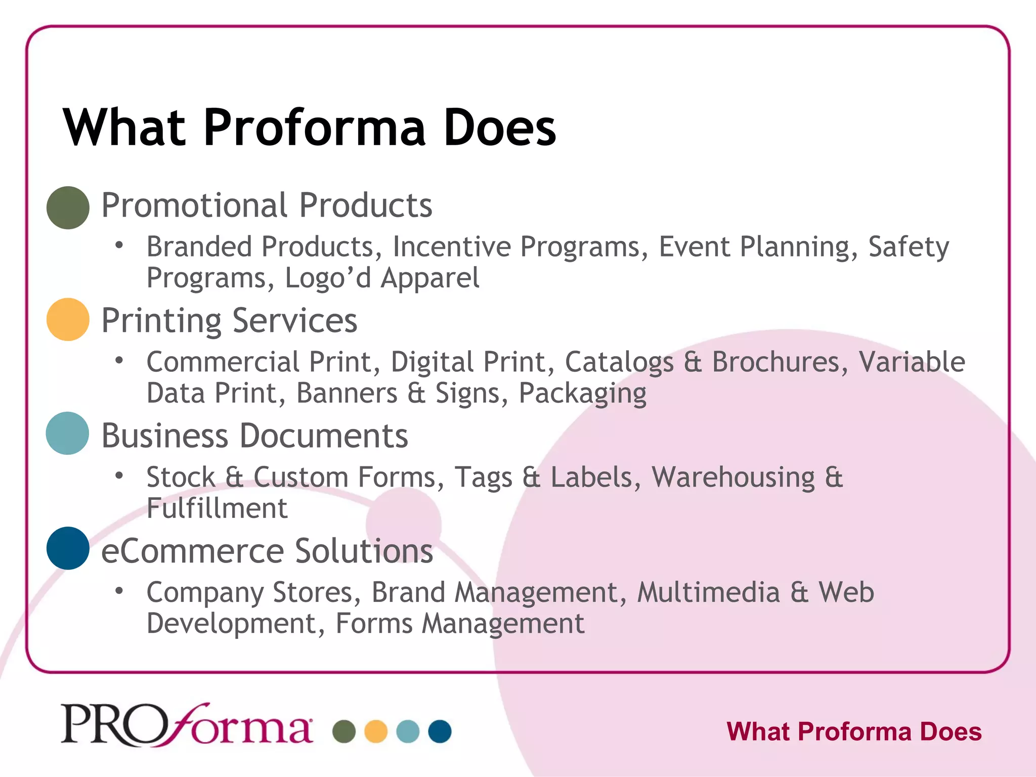 Introduction to Proforma | PPT