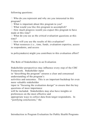 Introduction to Program Evaluation for Public Health.docx