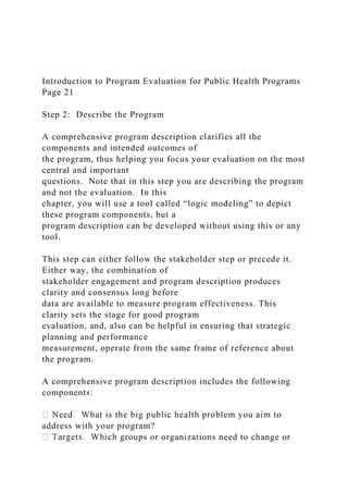 Introduction to Program Evaluation for Public Health.docx