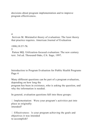Introduction to Program Evaluation for Public Health.docx