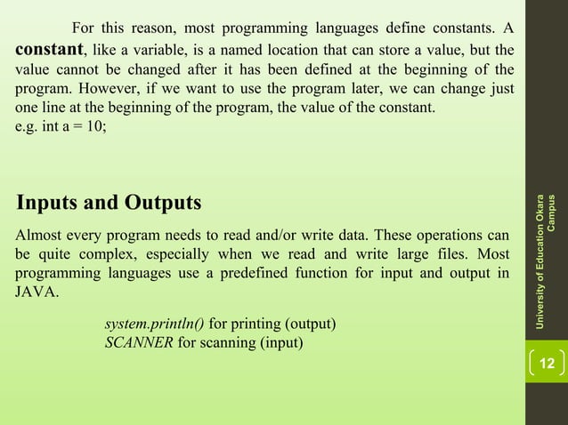 Introduction to programming languages part 2 | PPT