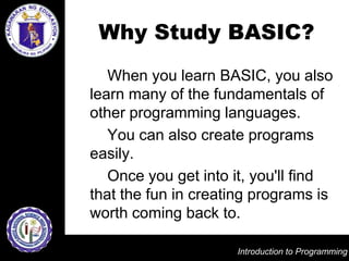 Introduction to programming | PPT