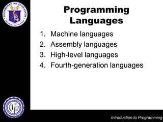 Introduction to programming | PPT