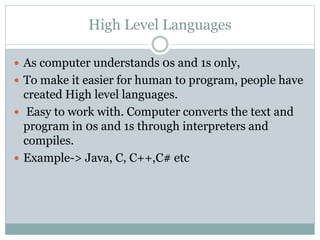 Introduction to programming | PPT