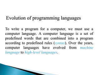 Introduction to Programming Concepts By Aamir Saleem Ansari | PPT