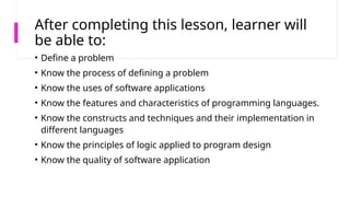 INTRODUCTION TO PROGRAMMING and Python.pptx | Programming Languages ...