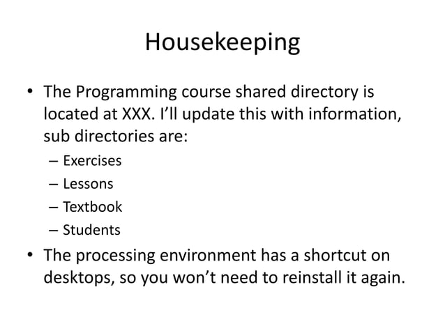 Introduction to programming - class 4 | PPT
