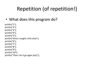 Introduction to programming - class 4 | PPT