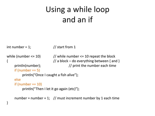 Introduction to programming - class 4 | PPT