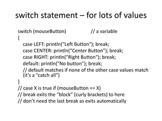 Introduction to programming - class 5 | PPT