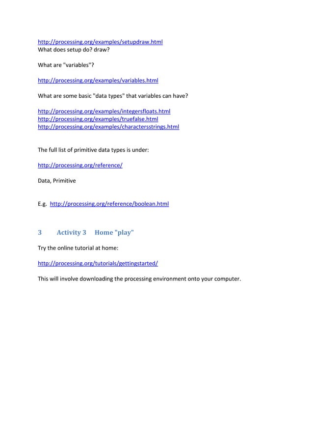 Introduction to programming - exercises 1 | PDF | Internet for Beginners | Internet