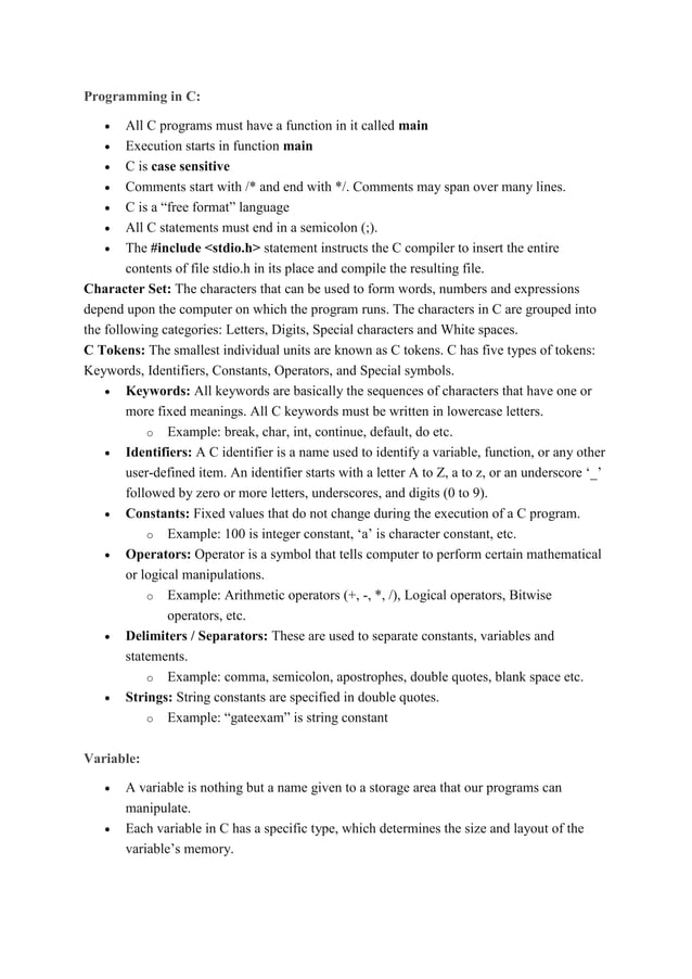 Introduction to programming c and data-structures | PDF