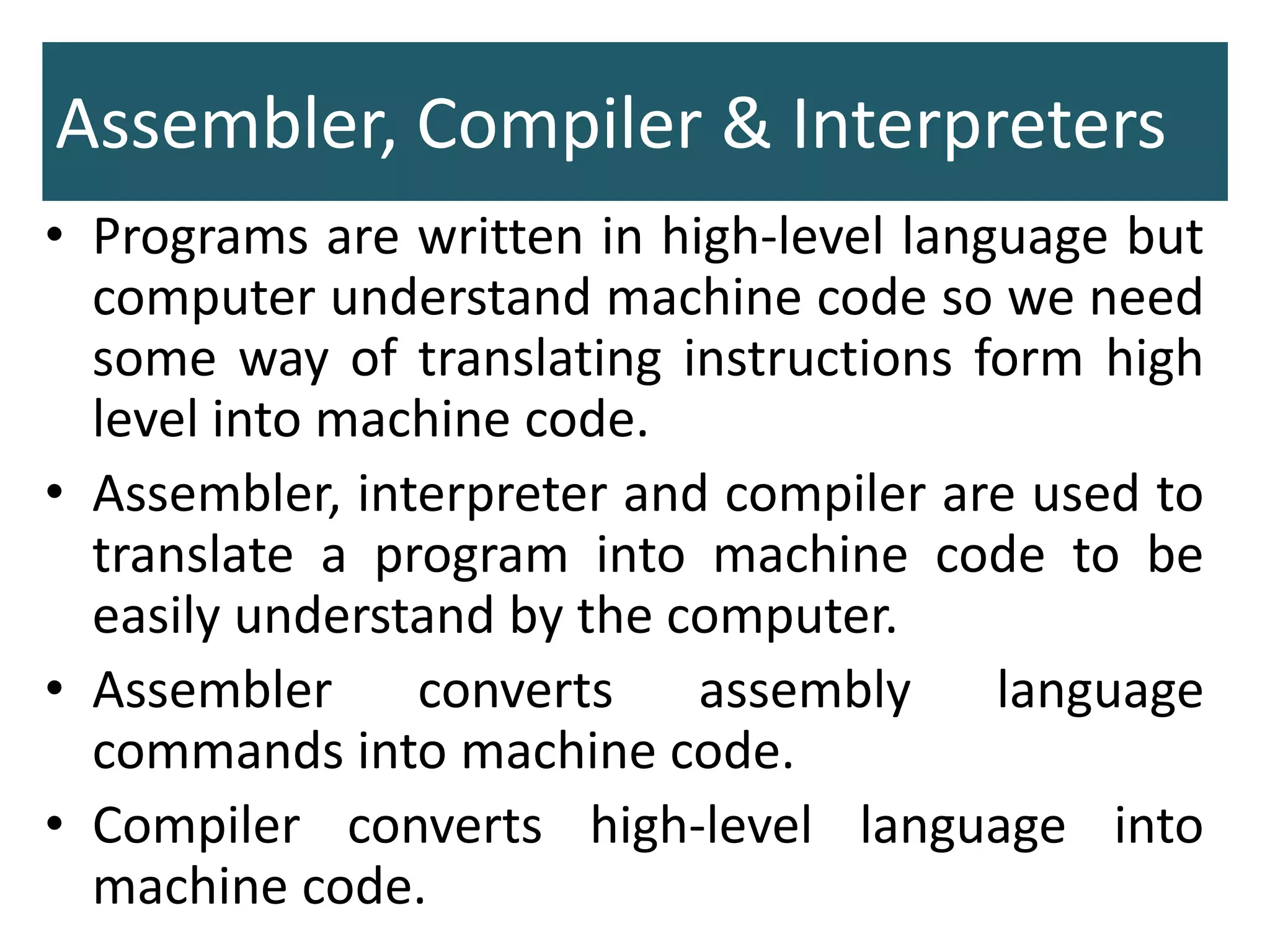Introduction to programming languages | PPT