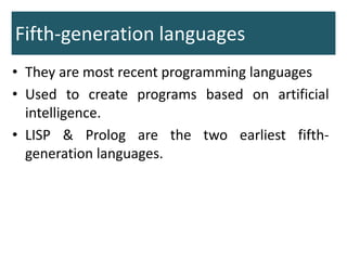 Introduction to programming languages | PPT
