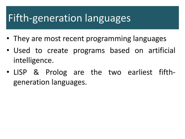 Introduction to programming languages | PPT