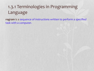 Introduction to programming principles languages | PPT