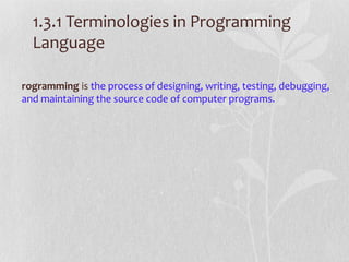 Introduction to programming principles languages | PPT