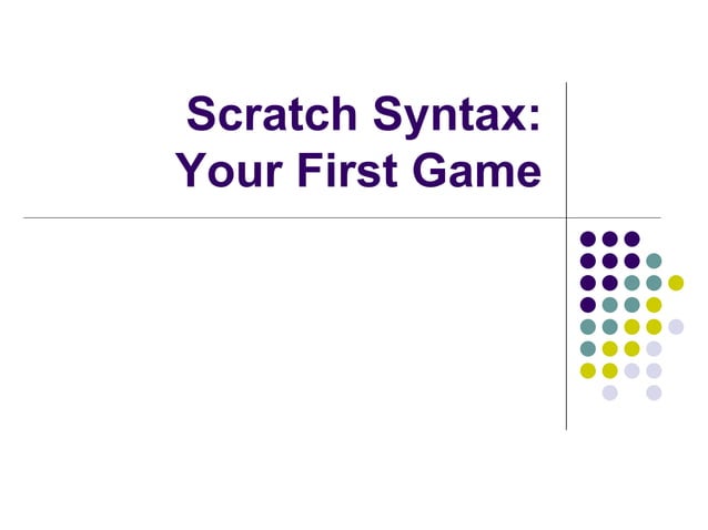 Introduction To Programming Using Scratchppt