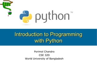 Introduction to programming with python | PPT