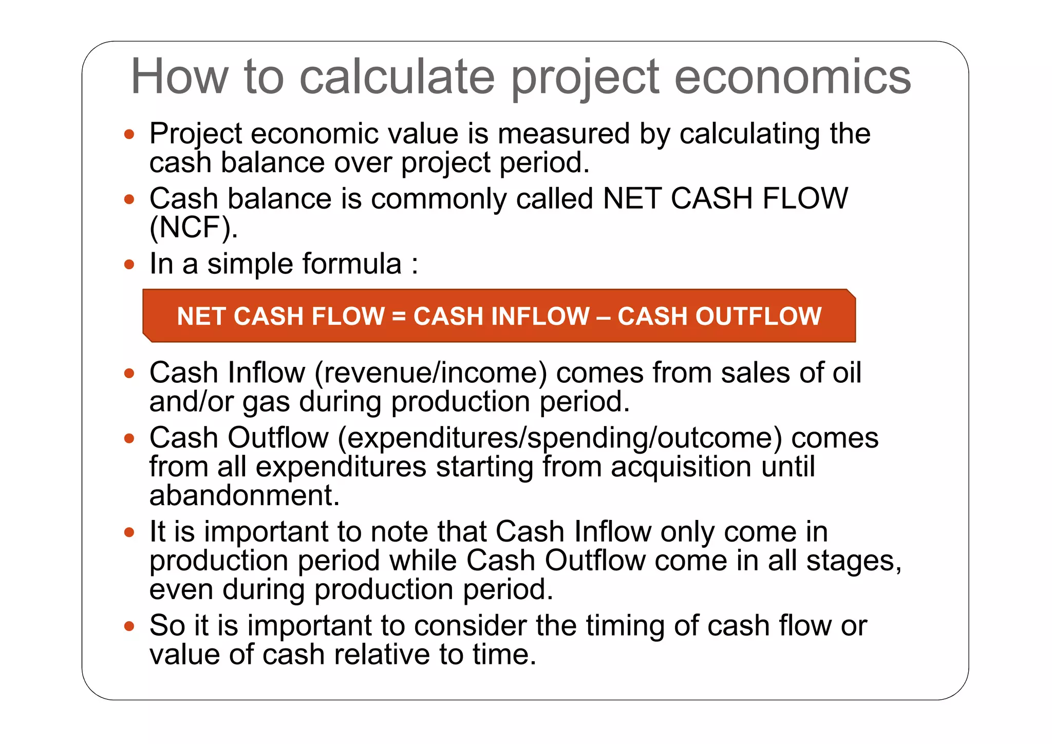Introduction to project economics in oil and gas upstream industry | PDF