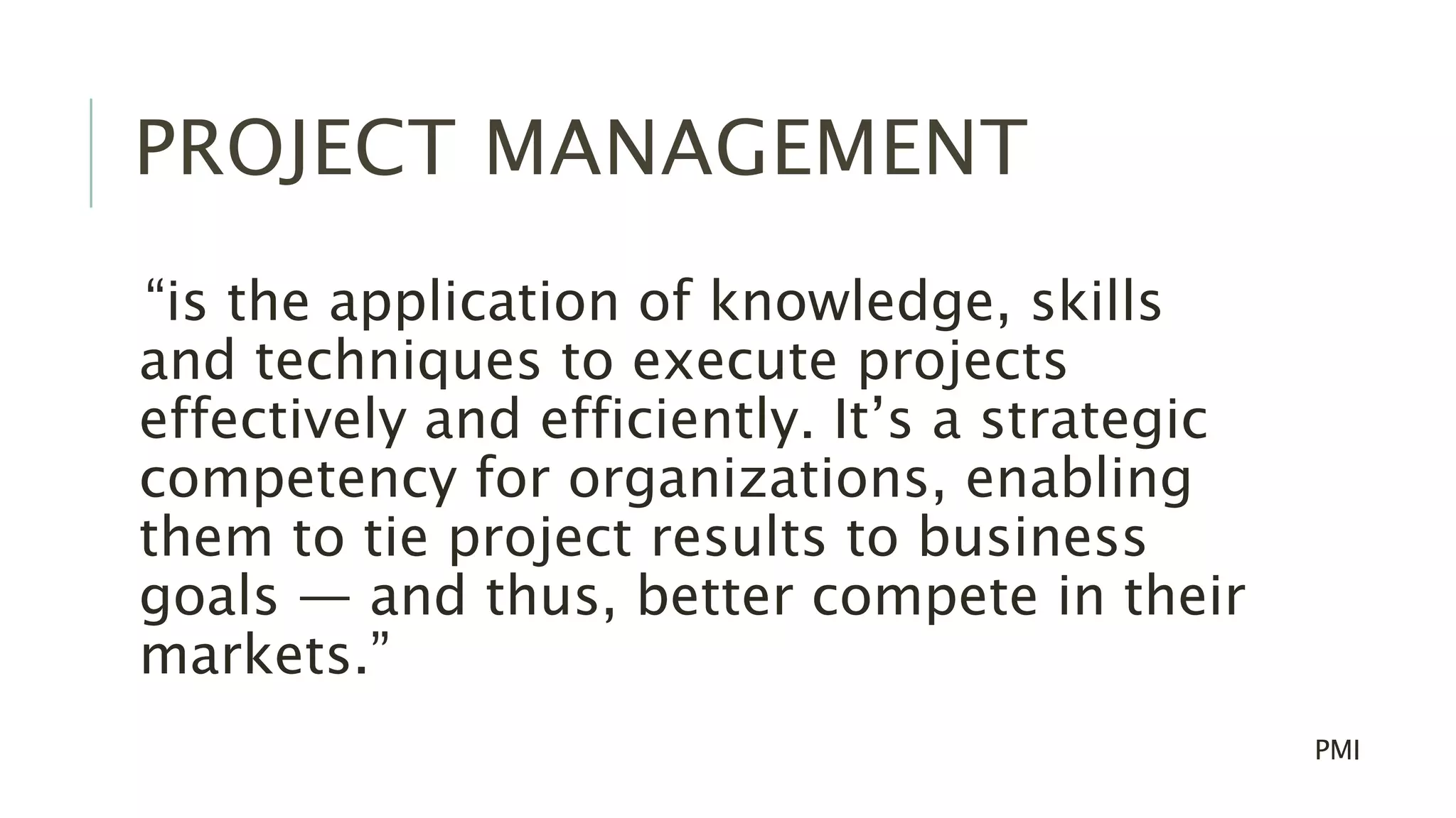 Introduction to project management | PPT