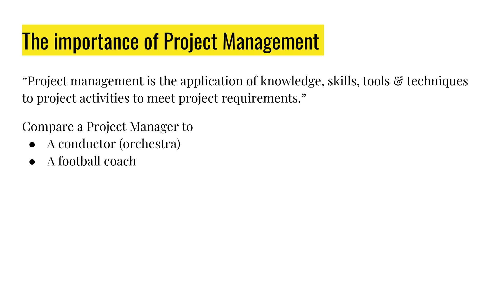 Introduction to Project Management - PMP Workgroup | PPT