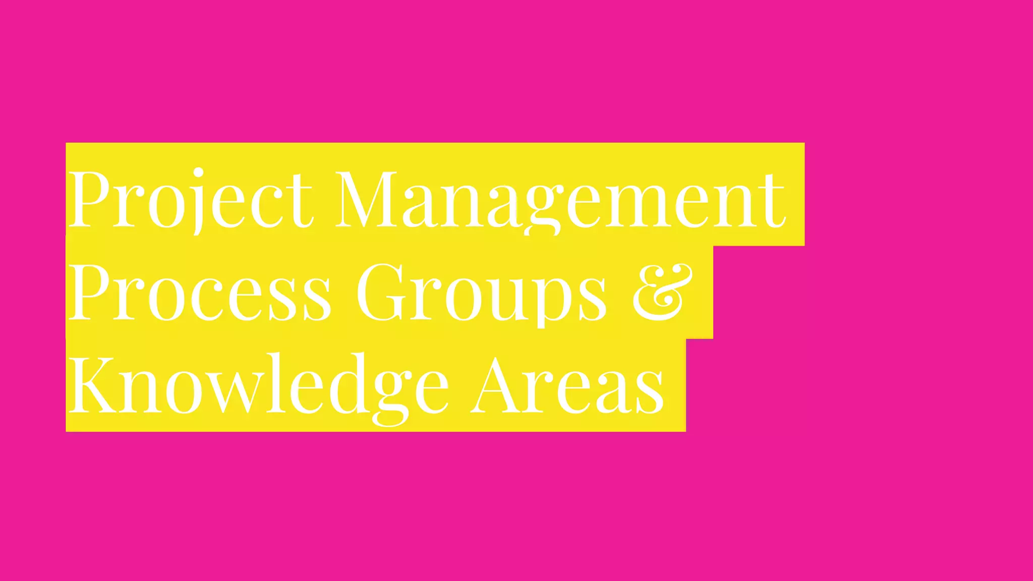 Introduction to Project Management - PMP Workgroup | PPT