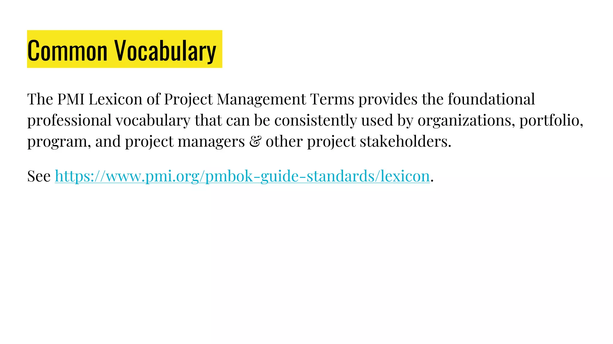 Introduction to Project Management - PMP Workgroup | PPT