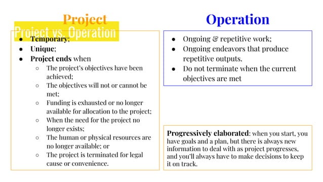 Introduction to Project Management - PMP Workgroup | PPT