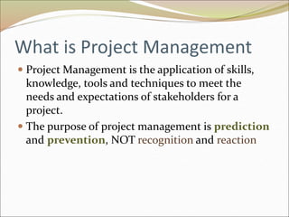 Introduction to project management.ppt for | PPT