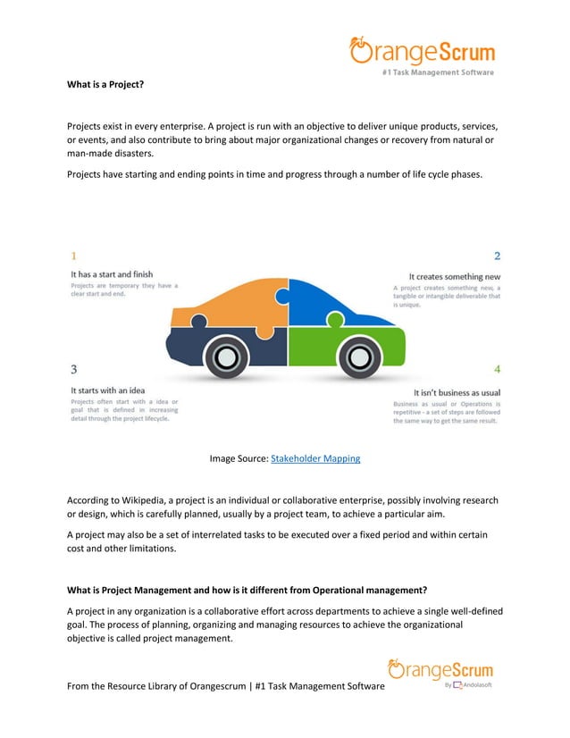 Introduction to Project Management Terminologies Orangescrum Tutorial | PDF