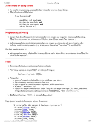 Introduction to prolog | PDF