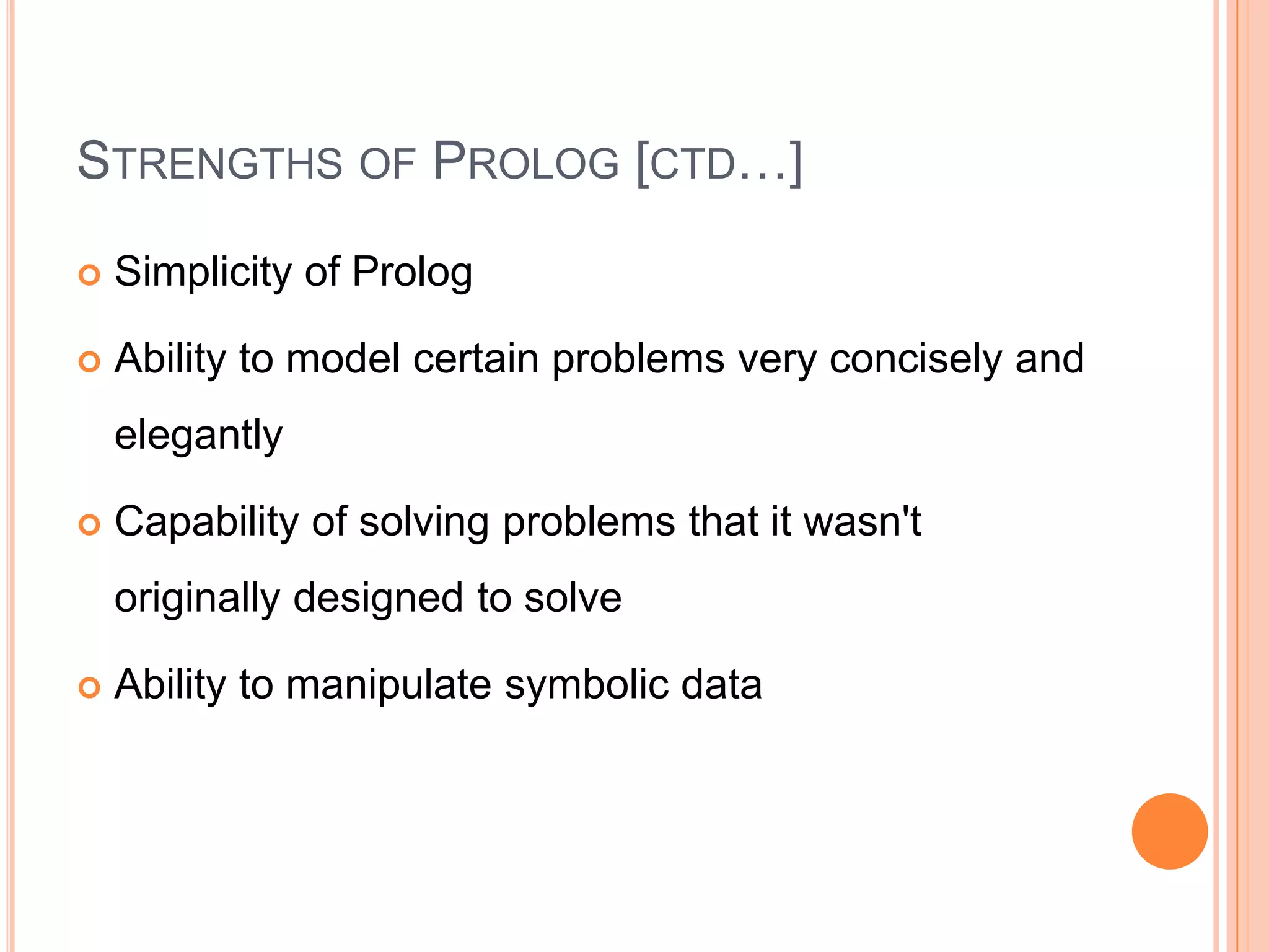 Introduction to Prolog | PPTX | Programming Languages | Computing