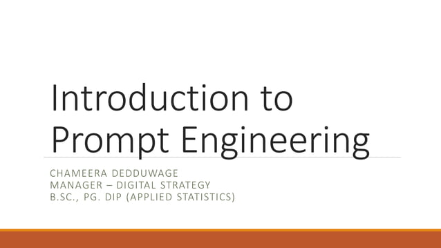 Introduction to Prompt Engineering (Focusing on ChatGPT) | PDF