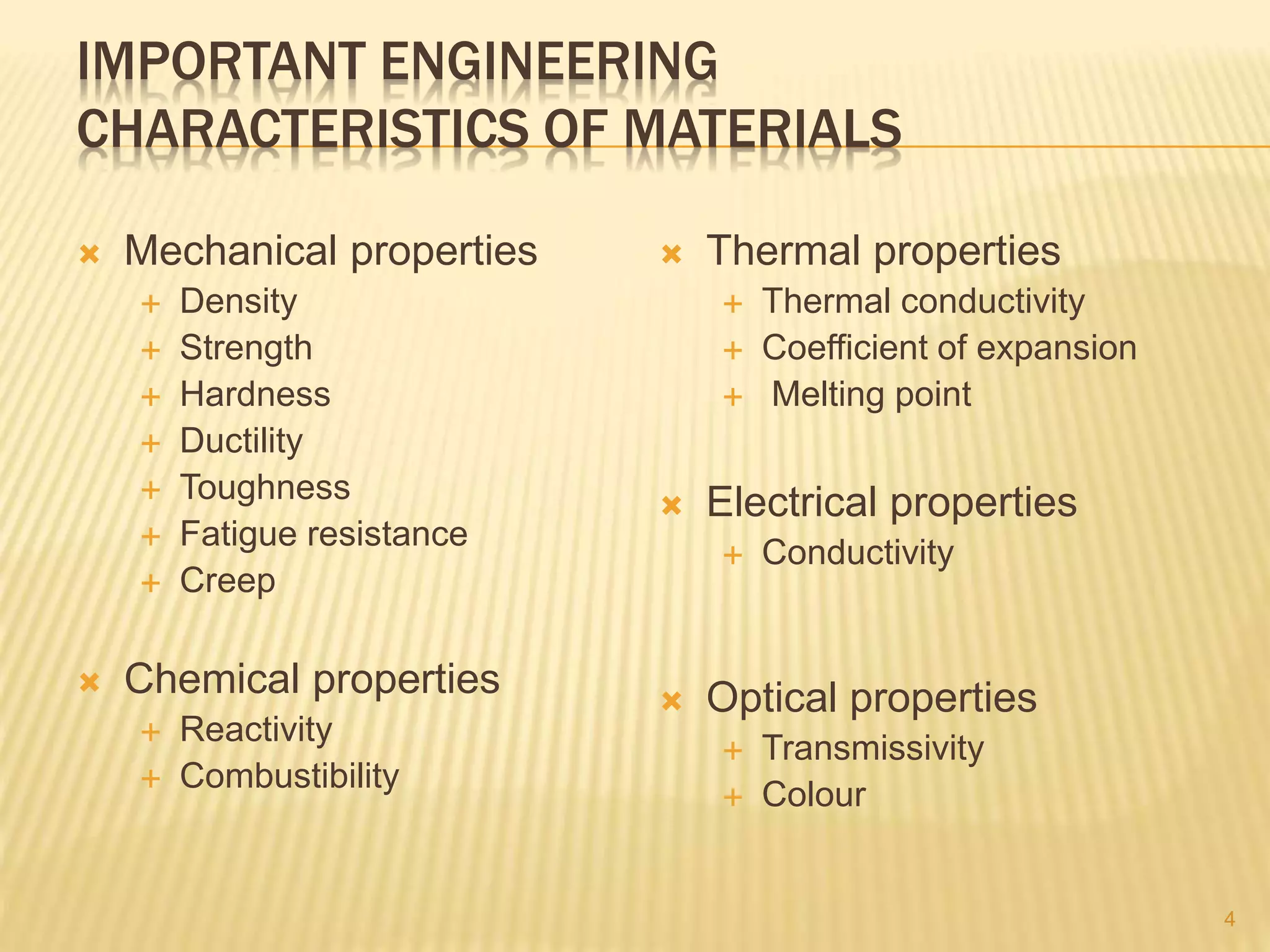 Introduction to properties of materials | PPTX