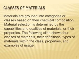 Introduction to properties of materials | PPTX