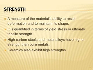 Introduction to properties of materials | PPTX