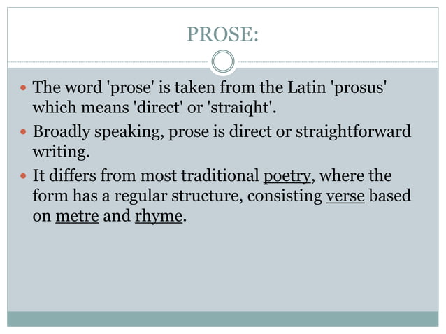 Introduction to Prose.pptx | Biographies | Genres