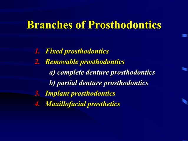 introduction to Prosthodontics.pptx | Oral care | Personal Care
