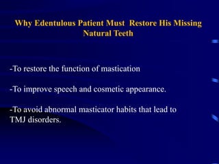 Introduction to Prosthodontics CD .ppt