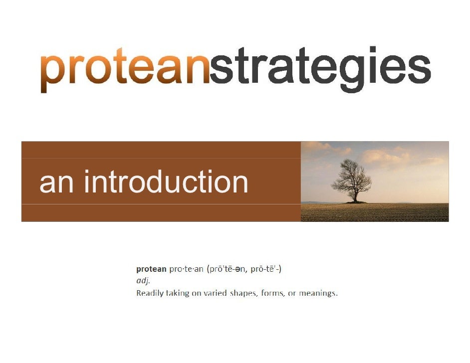 Introduction To Protean Strategies