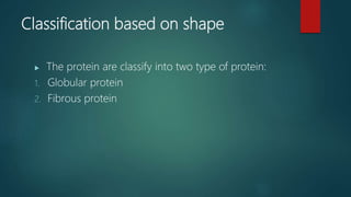 Introduction to protein and classification by sohail | PPT