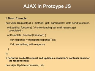 Introduction to Prototype JS Framework | PPT