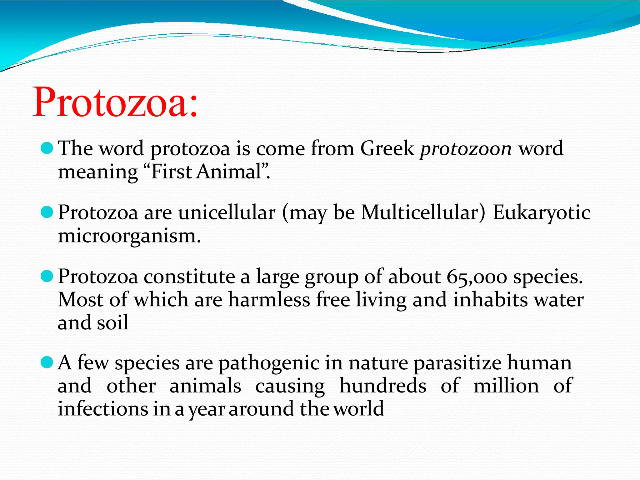 introduction to protozoa.pptx medical parasitology | PPTX
