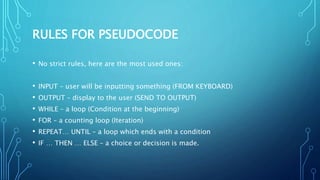 Introduction to Pseudocode | PPTX