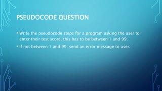 Introduction to Pseudocode | PPTX