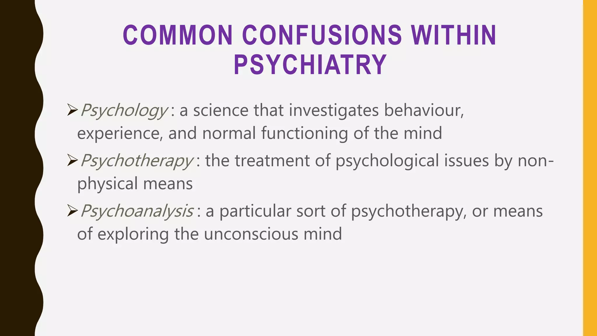 Introduction to psychiatry | PPT