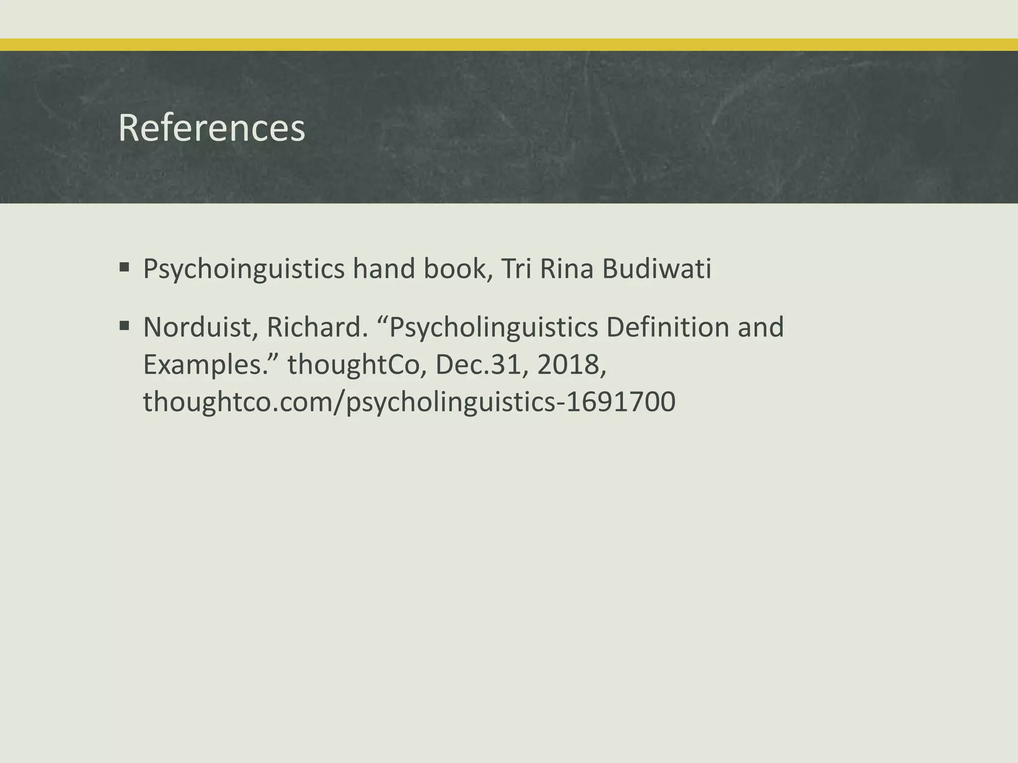 Introduction to psycholinguistics | PPT