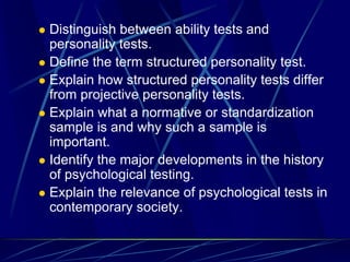 Introduction to psychological testing | PPTX