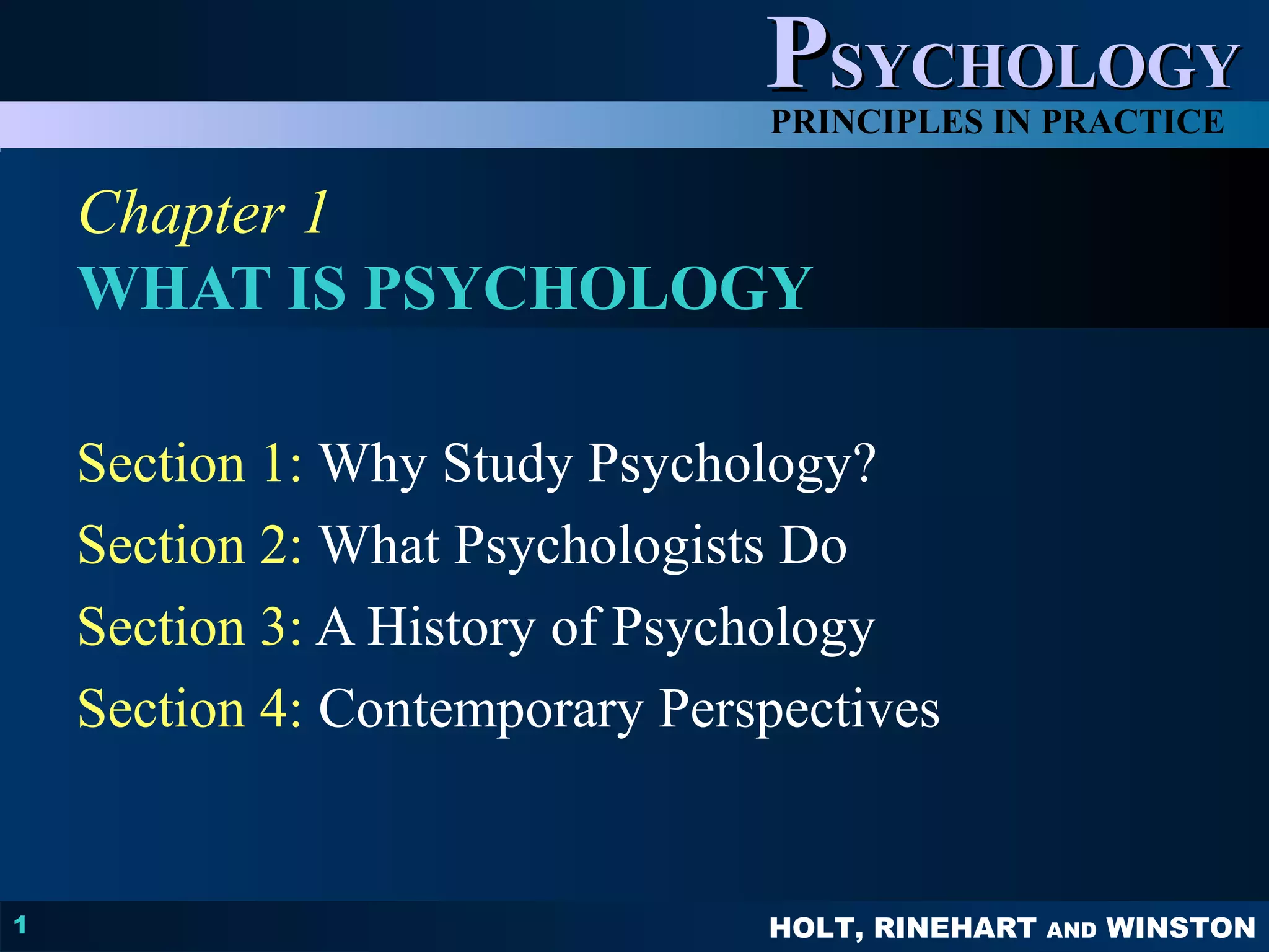 Introduction to psychology | PPT